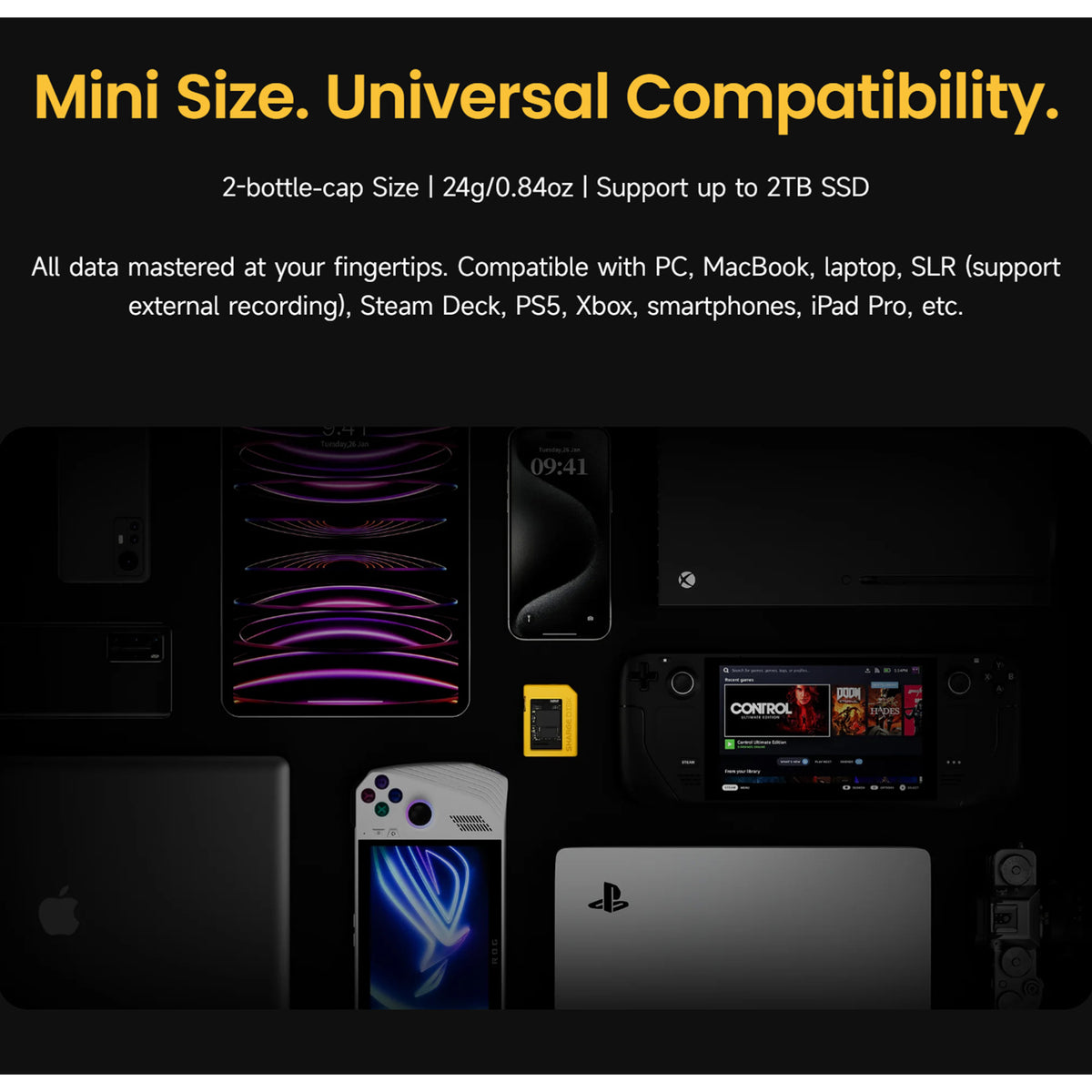 Shargeek Sharge Disk M.2 NVMe SSD Enclosure with Active Cooling System