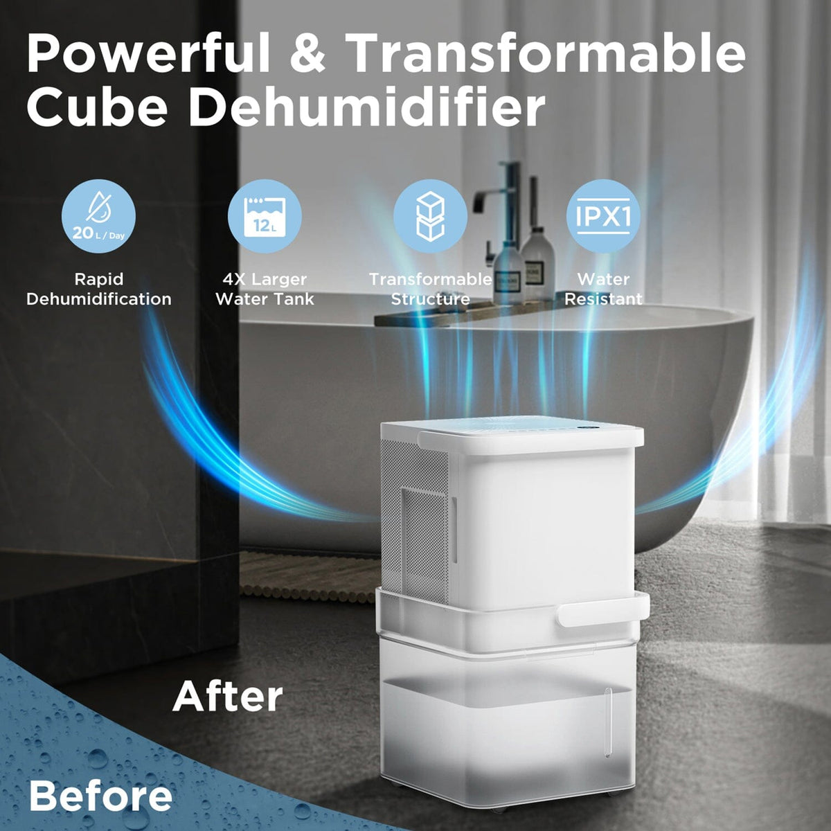 Midea 20L MDDM-20DEN7 Rubik’s Cube Dehumidifier