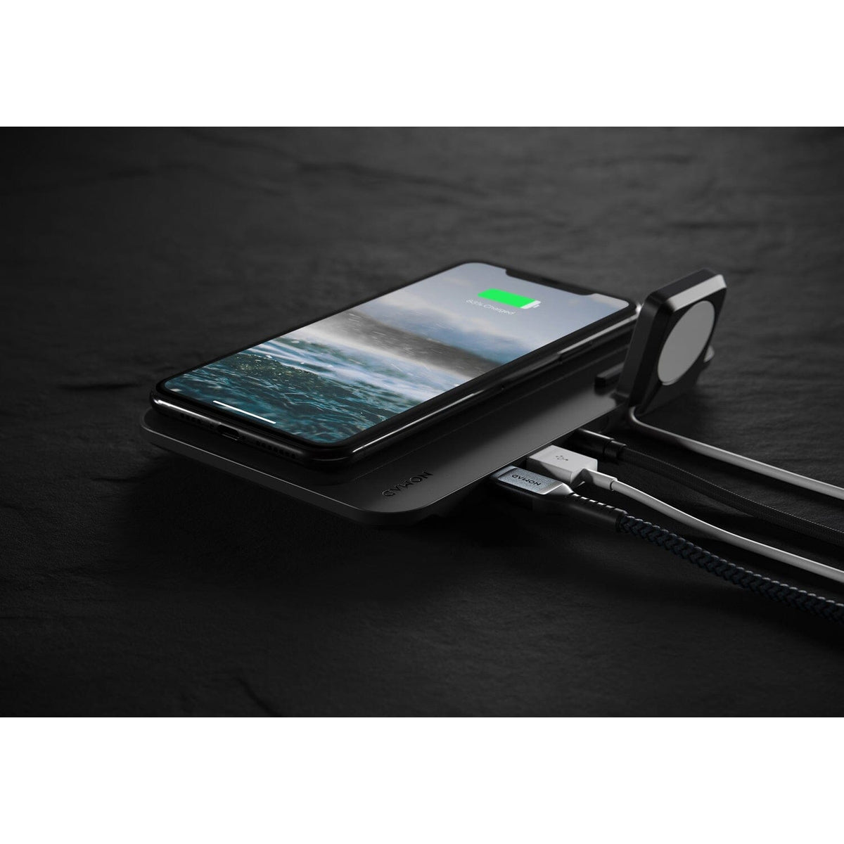 NOMAD Base Station Horween® Leather Charging Pad Apple Watch Mount Edi ...